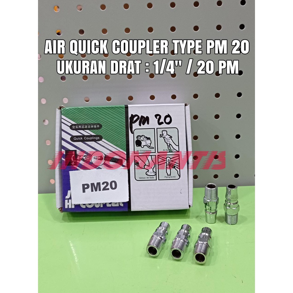 Jual PM20 - QUICK COUPLER MALE 1/4" KOPLER QUICK COUPLING SAMBUNGAN ...