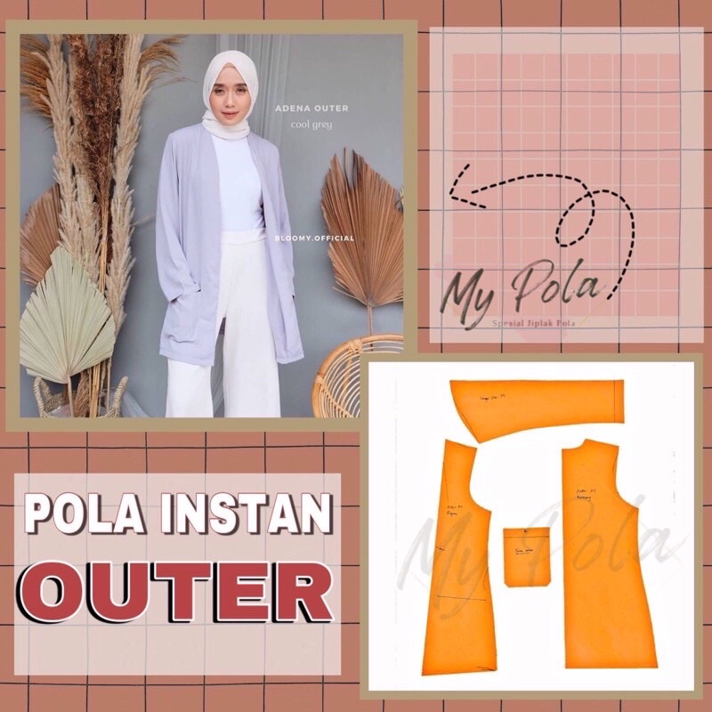 Jual [COD] Pola Outer Wanita Dewasa Lengan Panjang Size S-3XL - Pola ini kami desain simple ...