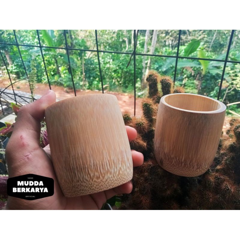 Gelas Cangkir Bambu Model Biasa Unik Elegant - mugrekomendasibeli