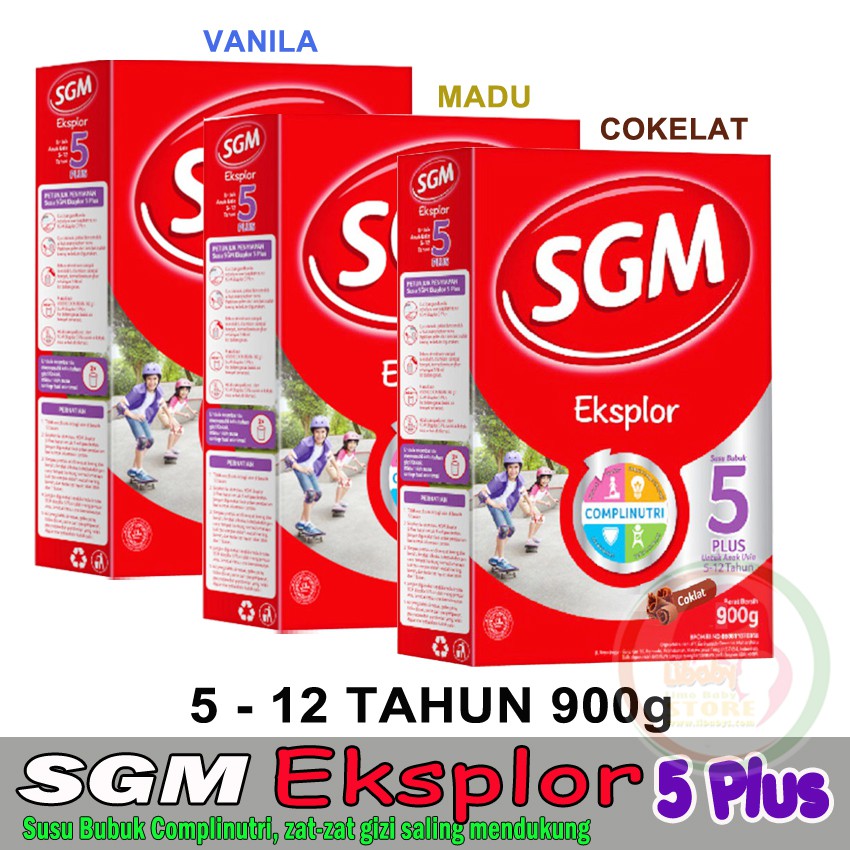 Jual SGM EKSPLOR 5+ Complinutri 900g, Rasa Madu, Rasa Vanila, Rasa ...