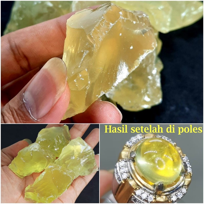 Jual Bahan Bongkahan Batu Yellow Citrine Quartz Asli Natural | Shopee ...