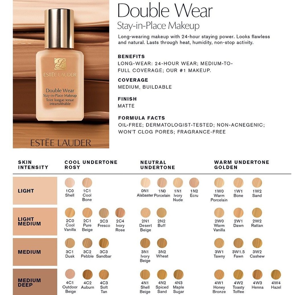Jual Estee Lauder Double Wear Foundation Spf 10 Stay In Place Makeup