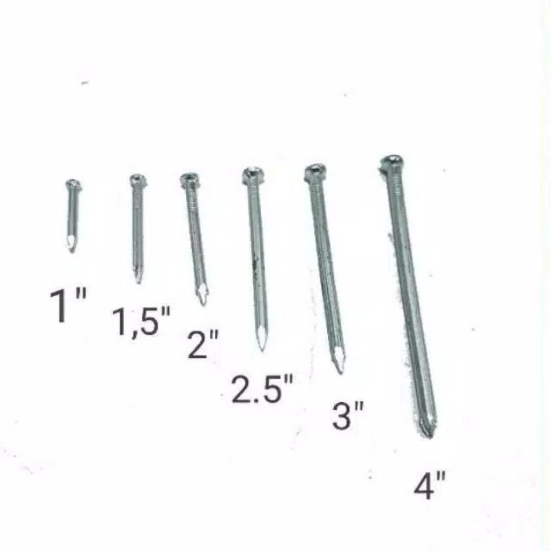 Jual Paku Cor Putih / Paku Beton / Paku Cor Beton / Paku Dinding 1" 1,5" 2" 2,5" 3" 4" 5 ...