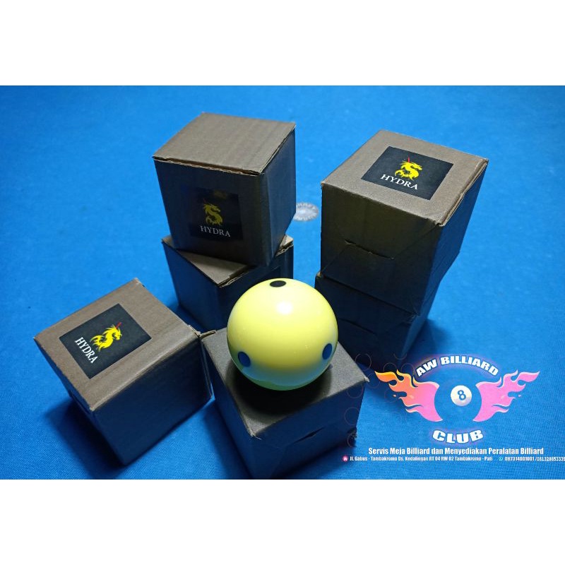 Jual Cue Ball Hydra Black Dot - Bola Putih Titik 6 Hitam - Bola ...