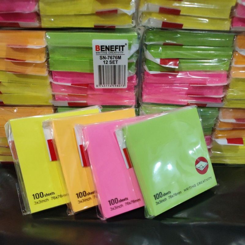 Jual sticky notes kertas notes kertas memo tempel 3x3" post it | Shopee ...