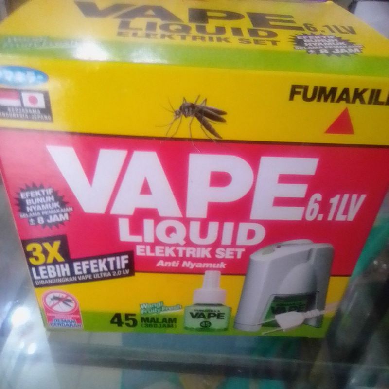 Jual Vape Liquid Elektrik Set/ alat+isi 45malam fumakilla /obat nyamuk ...