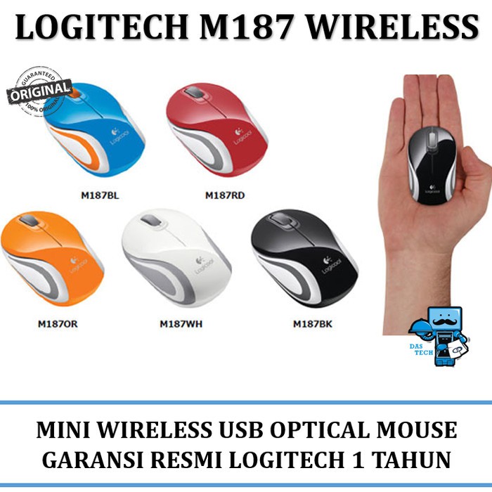 Jual mouse wireless logitech m187 / mouse logitech kecil | Shopee Indonesia