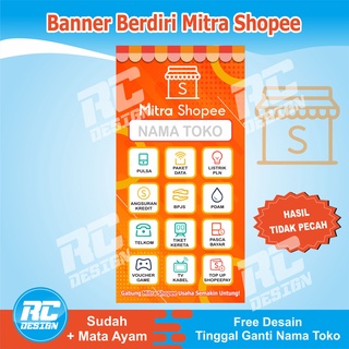 Jual BANNER / SPANDUK MITRA SHOPEE TERBARU (POTRAIT) Indonesia|Shopee Indonesia