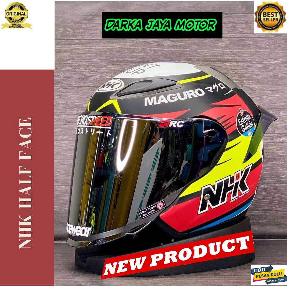 Jual NHK R6 SE SERGIO MAGURO BLACK DOFF - IRIDIUM BLUE - HALF FACE ...