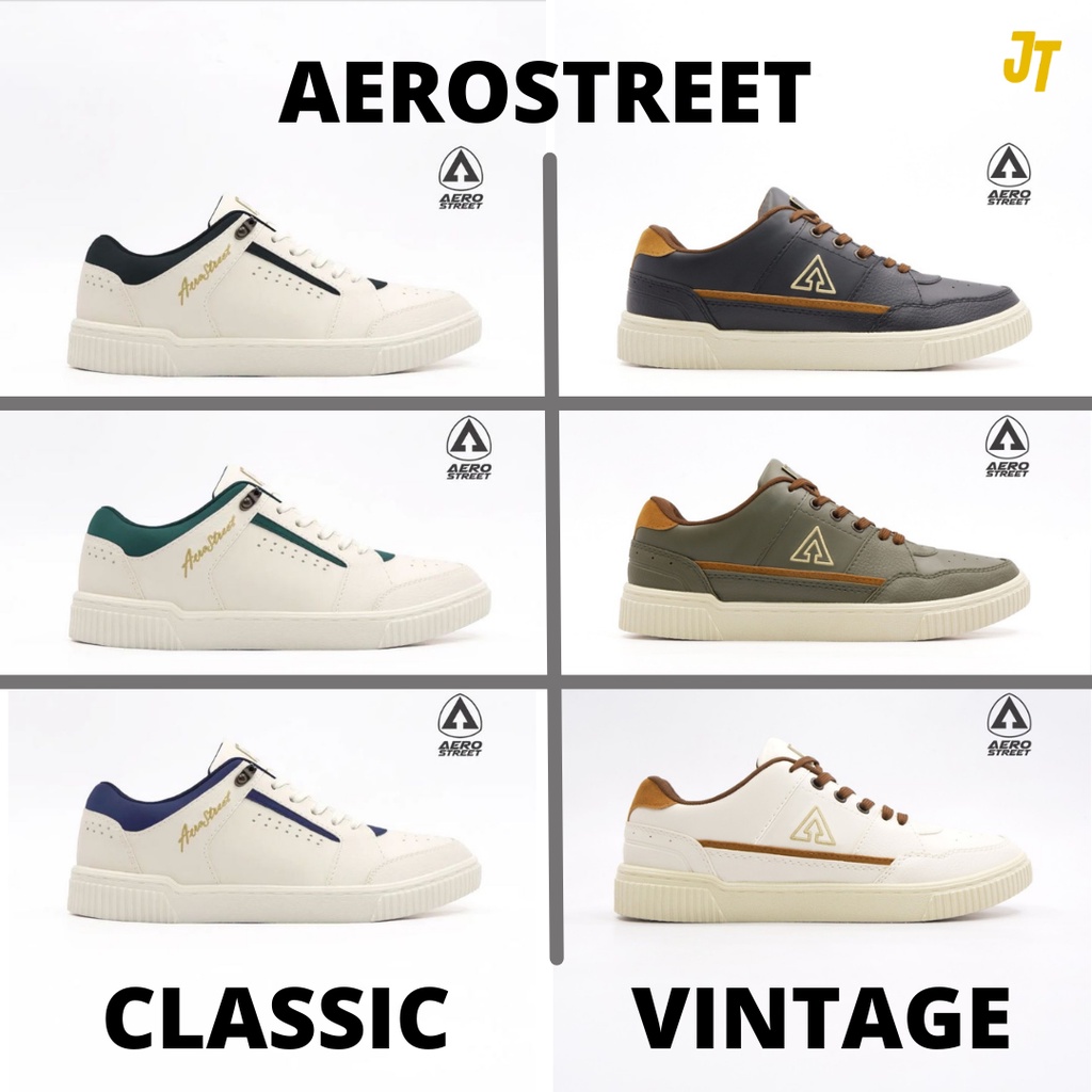 Jual AEROSTREET CLASSIC VINTAGE KREM HITAM/ KREM NATURAL PUTIH COKELAT ...