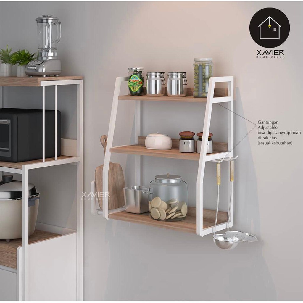Jual clara xavier home decor / rak dapur / rak gantung dapur / rak ...