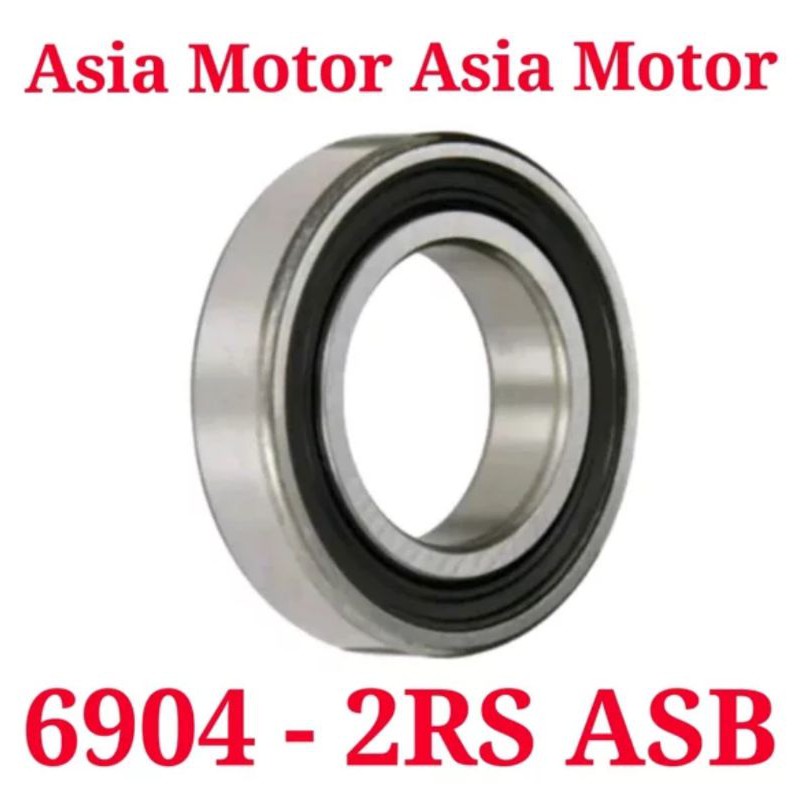 Jual Bearing 6904 2RS ASB Ukuran 20x37x9 mm Bering Laher Laker Klaher 6904-2RS Ukuran 20 x 37 x ...