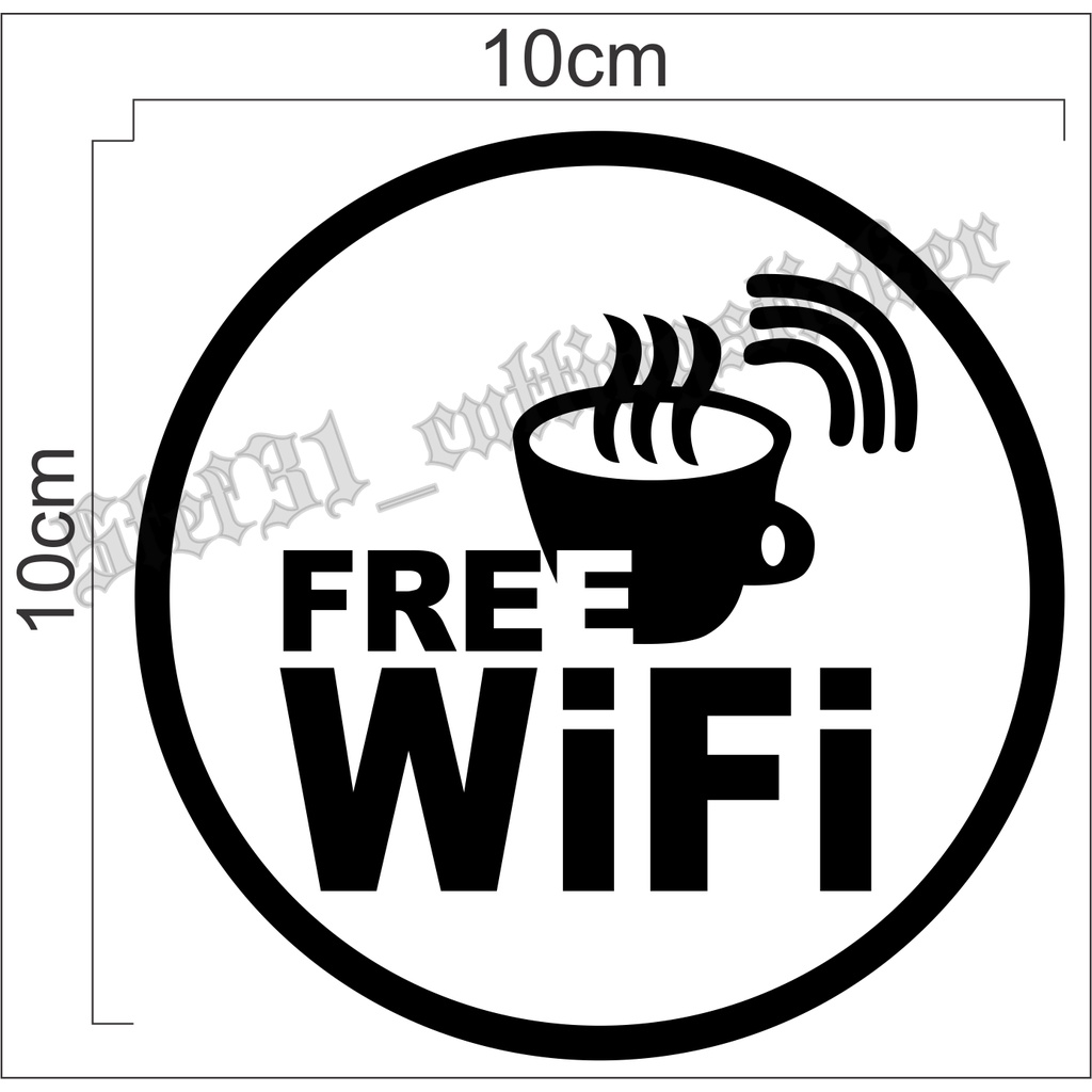 Jual Stiker cutting tulisan free wifi, sticker free wifi | Shopee Indonesia