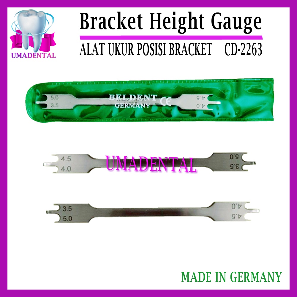 Jual Dental bracket height gauge alat pengukur posisi bracket behel ...