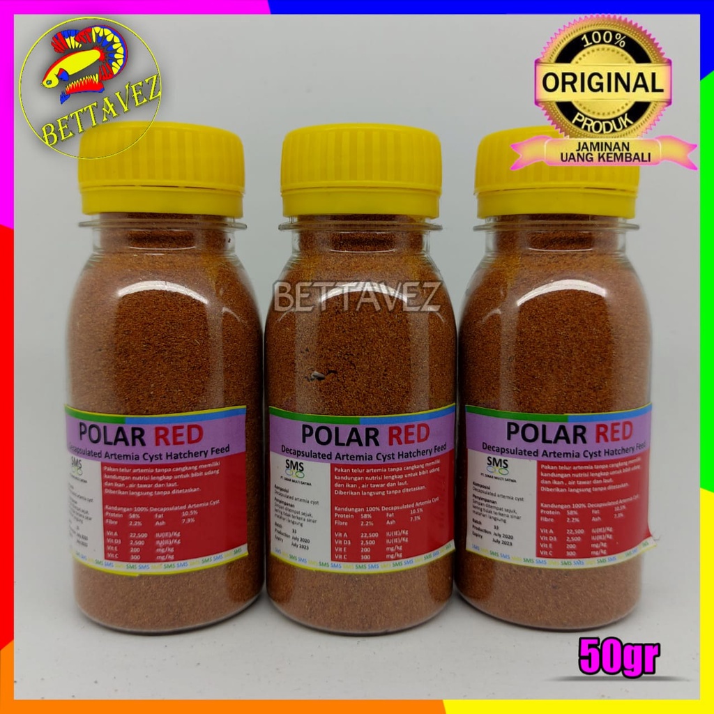 Jual POLAR RED 50GRAM ARTEMIA INSTAN PAKAN BURAYAK IKAN PAKAN ANAK IKAN ...