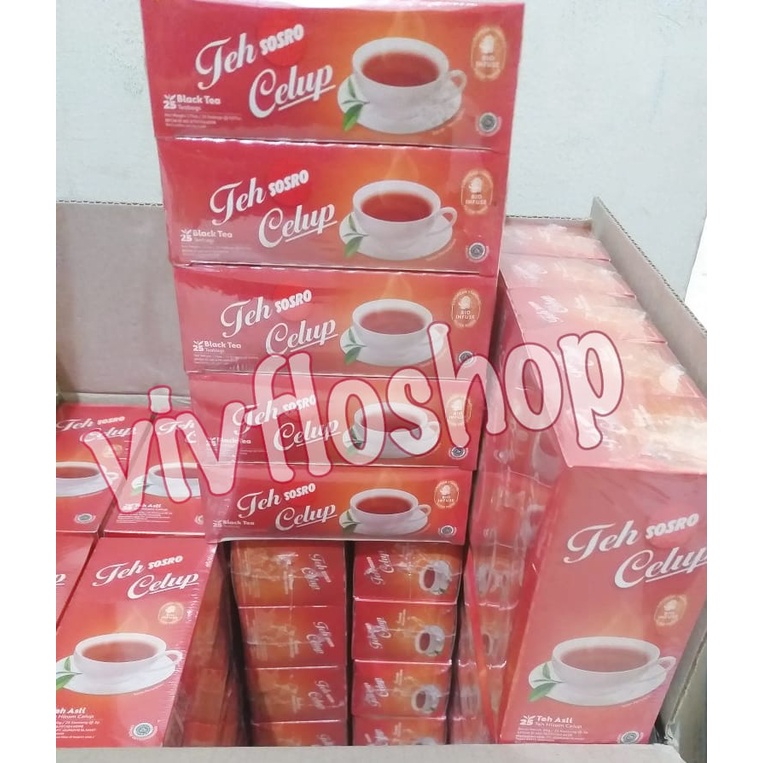Jual Teh Celup Sosro (Black Tea) / Teh Sosro (Kemasan Box isi 25 Bag ...
