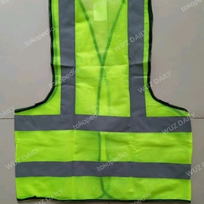 Jual Gosave Rompi Polyester Hijau 4 Line Scoth Nyala Rompi Keselamatan ...