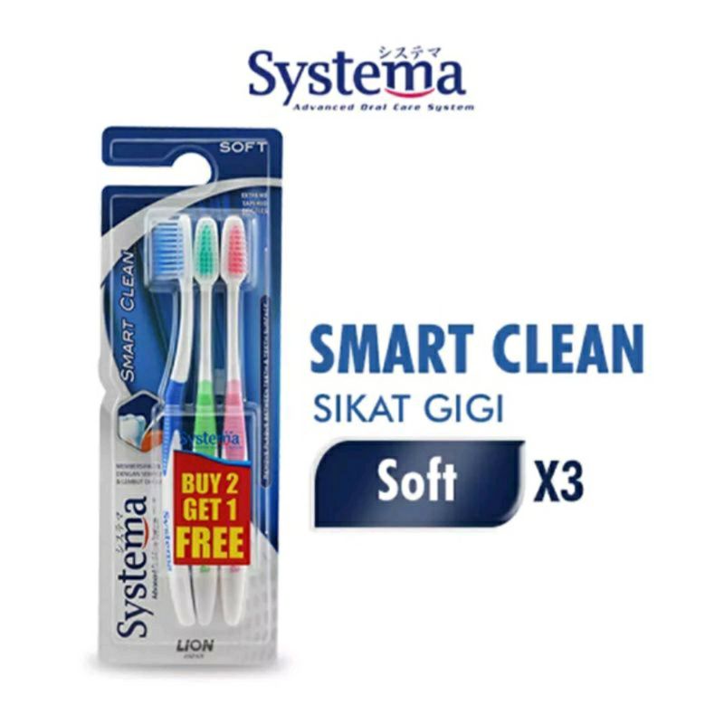 Jual SYSTEMA Sikat Gigi Smart Clean 3pcs | Shopee Indonesia