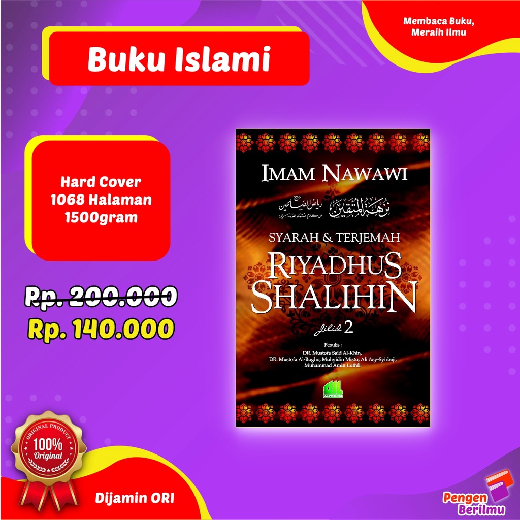 Jual Kitab Riyadhus Shalihin Jilid 2 | Kumpulan Kitab Hadits Nabi ...