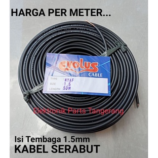 Jual KABEL SERABUT 1,5MM (HARGA PER METER) KABEL NYAF 1.5mm KABEL SERABUT TUNGGAL 1.5M KABEL ...