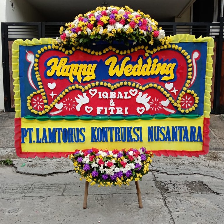 Jual Bunga Papan Happy Wedding / Karangan Bunga Ucapan Selamat ...