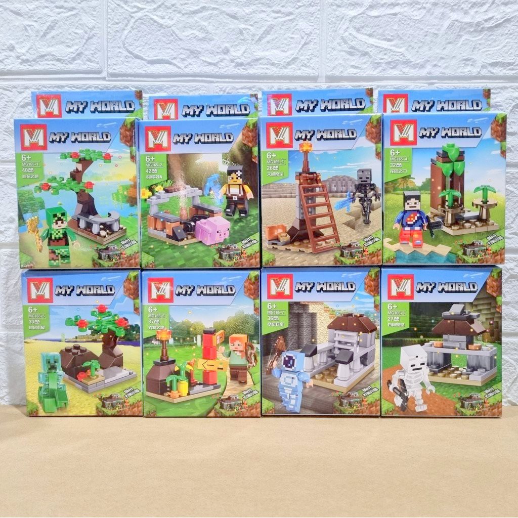 Jual Minifigure my world minecraft paket 8 karakter box MG165 seperti ...
