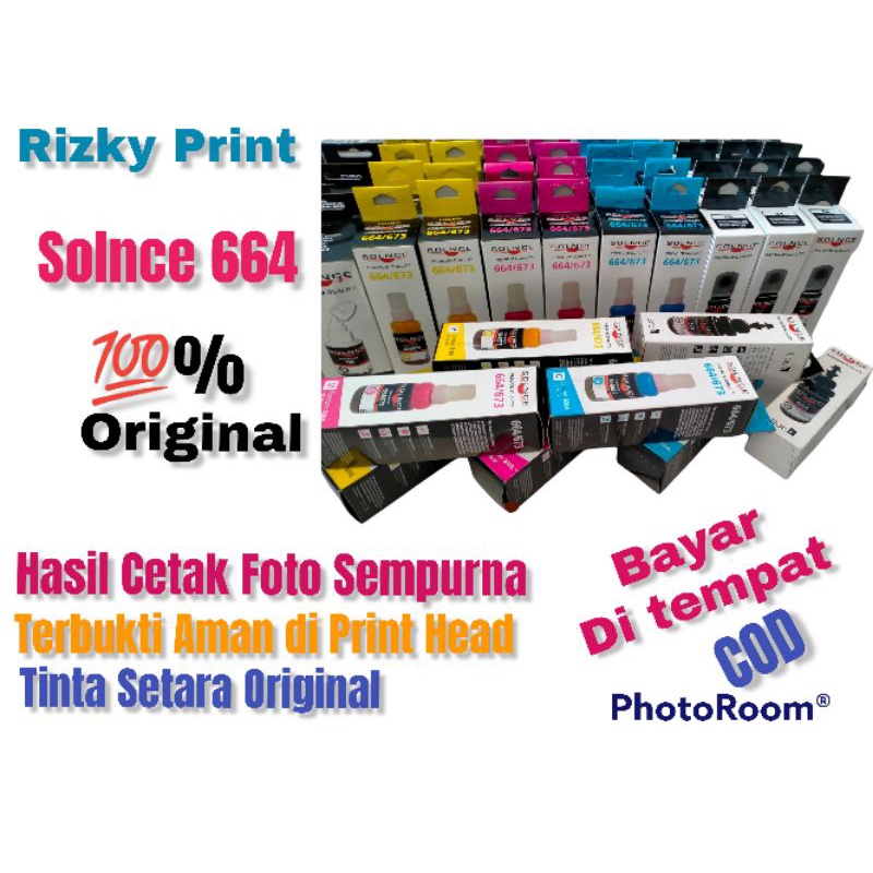 Jual Tinta Printer Epson Canon HP Brother SOLNCE 664 Original Murah 120 ...