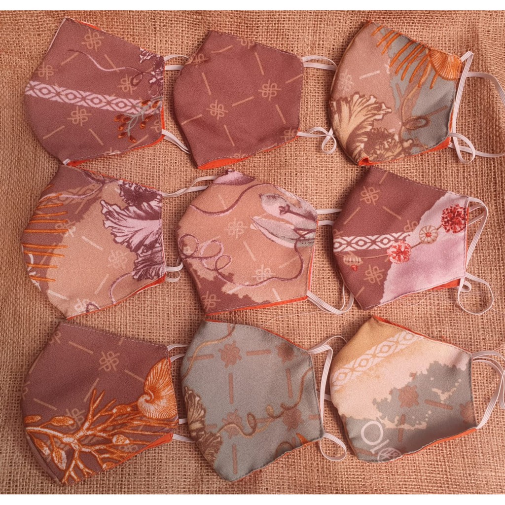 MASKER KAIN MOTIF 2 PLY NON MEDIS EARLOOP | Shopee Indonesia