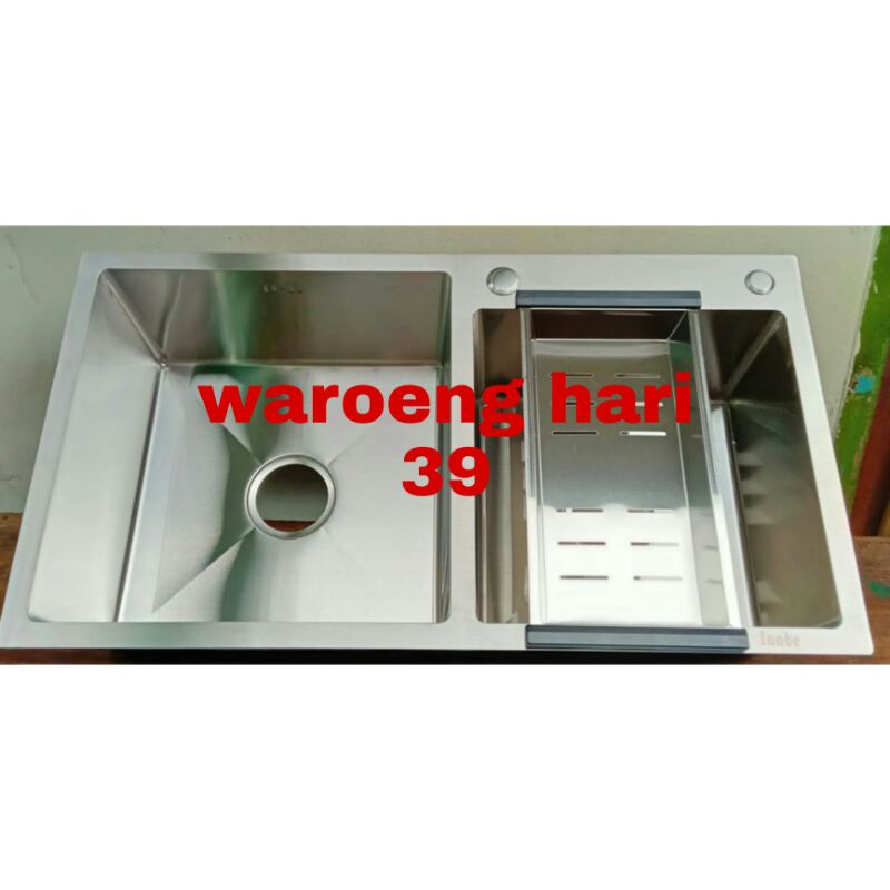 Jual KITCHEN SINK STAINLESS INOBE 8245/BAK CUCI PIRING 2 LOBANG ...
