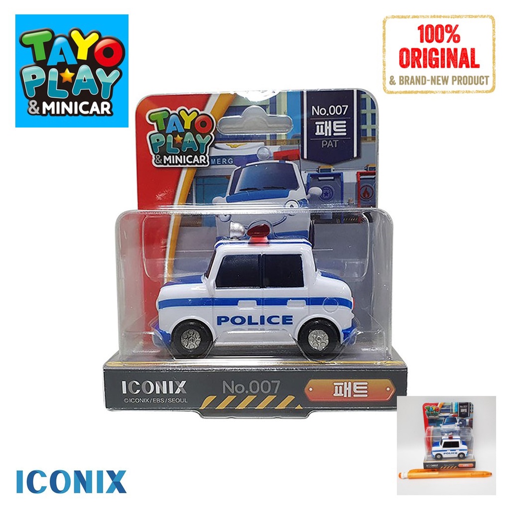 Jual Iconix Tayo The Little Bus Play Minicar Pat Police Korean Toys ...