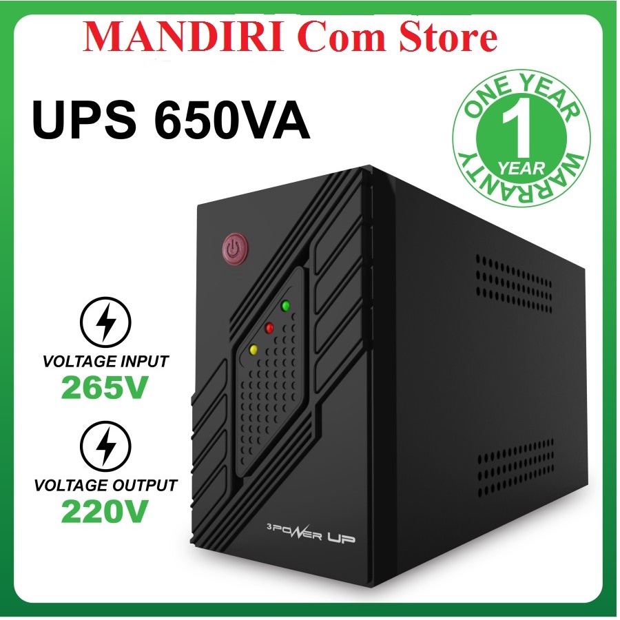 Jual UPS Power Up 650VA Garansi Resmi 1 Tahun AVR | Shopee Indonesia