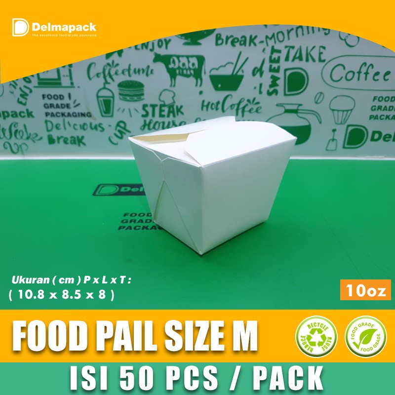 Jual FOOD PAIL SIZE M (10 OZ) - FOODGRADE, ECO FRIENDLY - 50 PCS ...