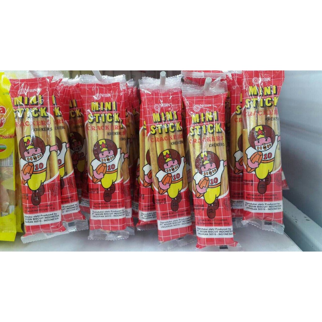 Jual Nissin mini stick crackers | stick crackers jadul Indonesia|Shopee ...