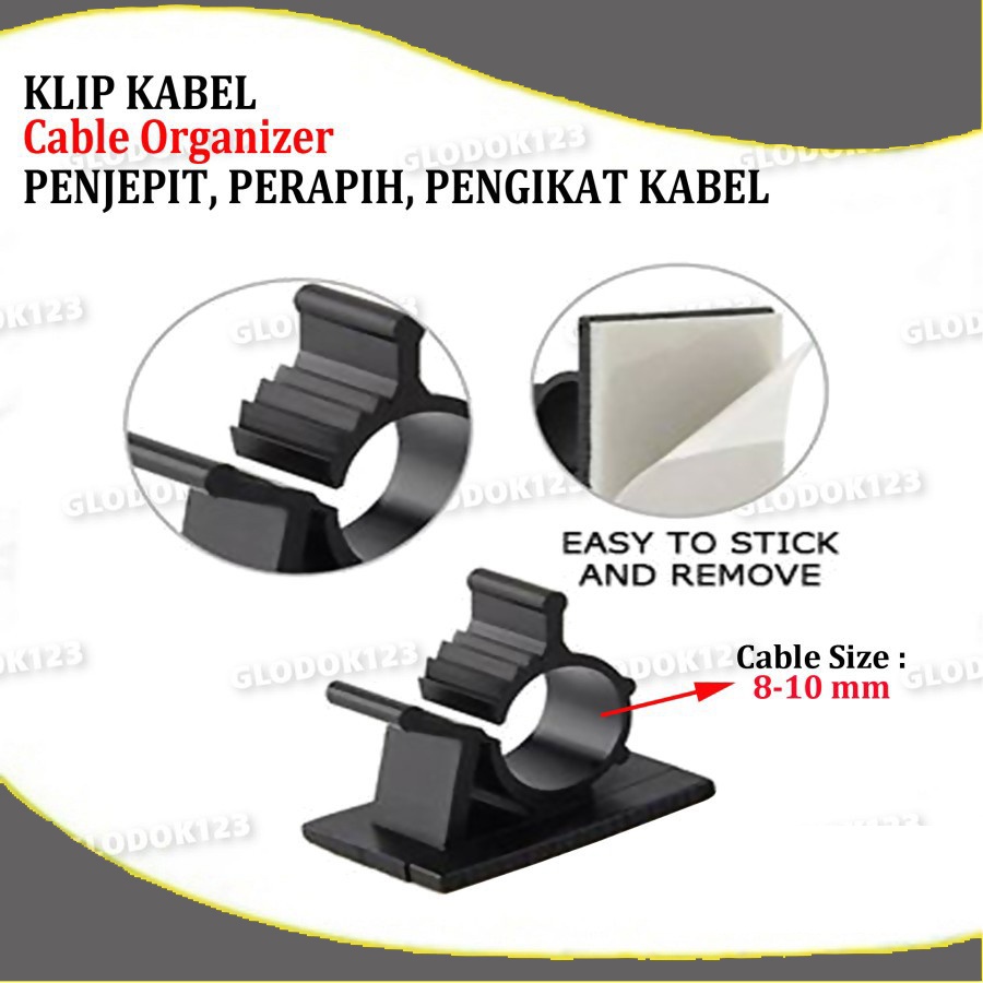Jual A125 Klip Perapih Pengikat Penjepit Kabel Listrik 8-10mm Cable ...