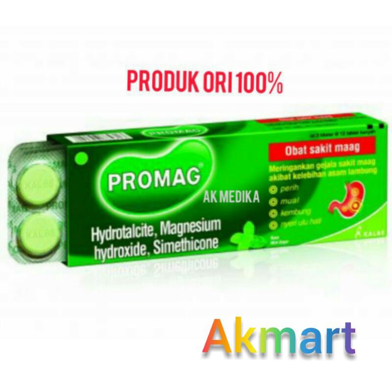 Jual Promag Tablet 1 Blister Isi 10 tablet kemasan baru, obat mual2 ...