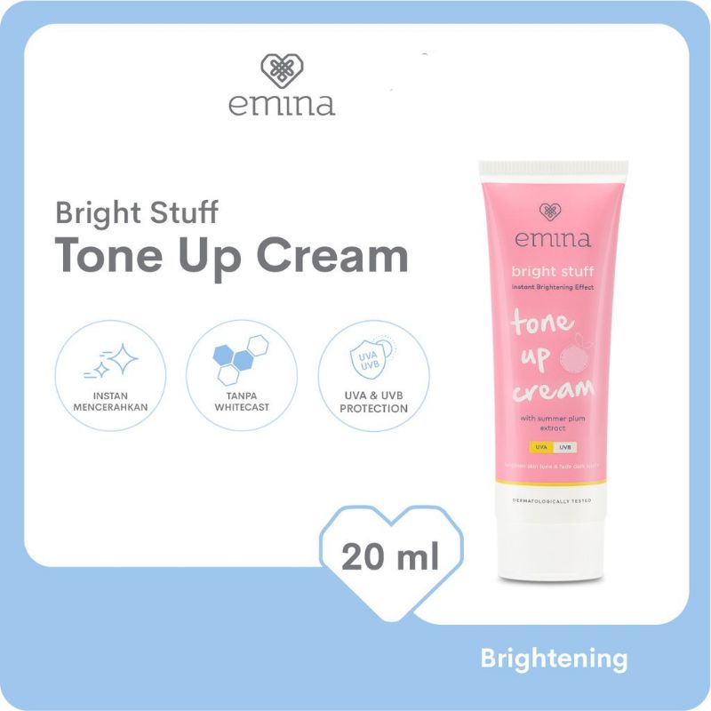 Jual EMINA Bright Stuff Tone Up Cream 20ml | Shopee Indonesia