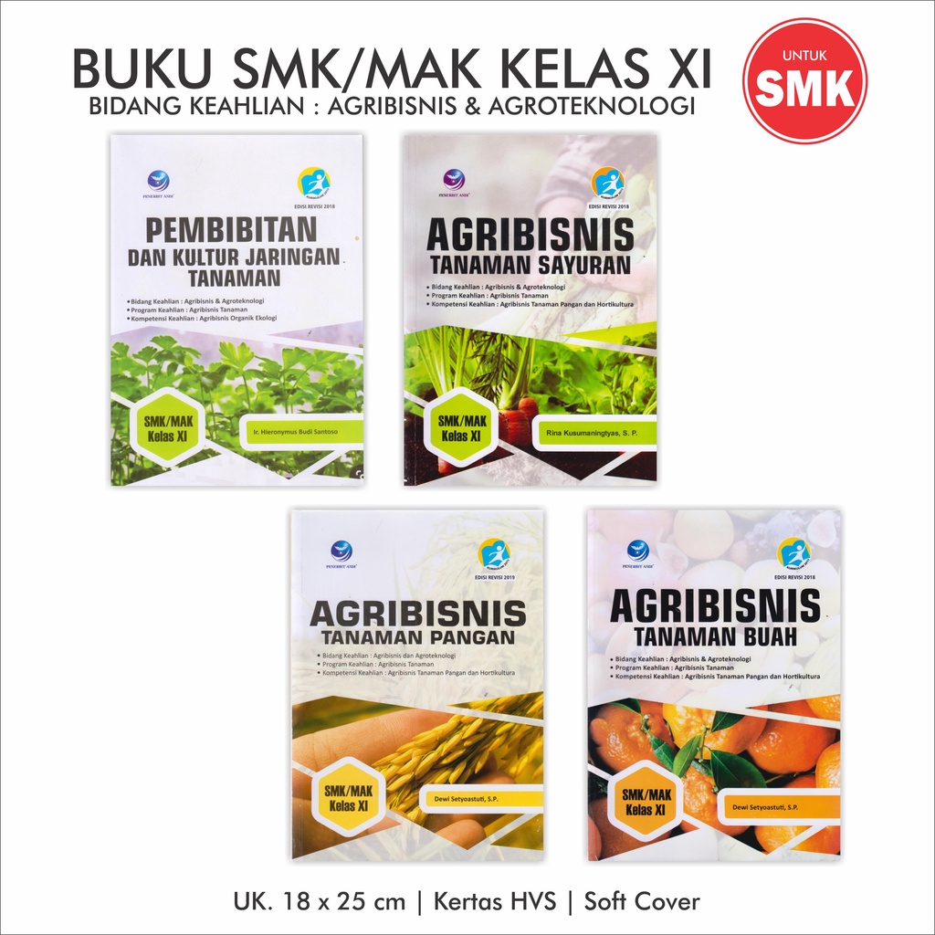 Jual Buku SMK MAK Kelas XI Agribisnis Agroteknologi Pembibitan Kultur Jaringan Tanaman Sayuran ...