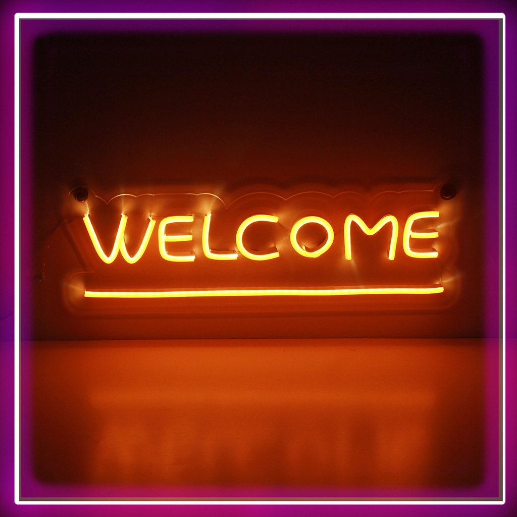 Jual PAPAN TULISAN WELCOME 39X13 CM | NEON FLEX WELCOME | SIGN WELCOME ...