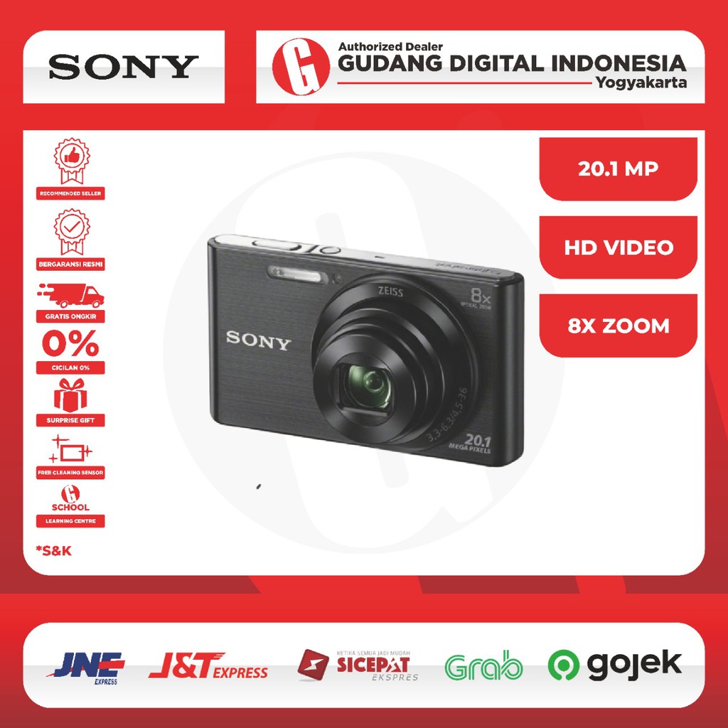 Jual Kamera Sony Cybershot Pocket DSC W830 Black | Shopee Indonesia