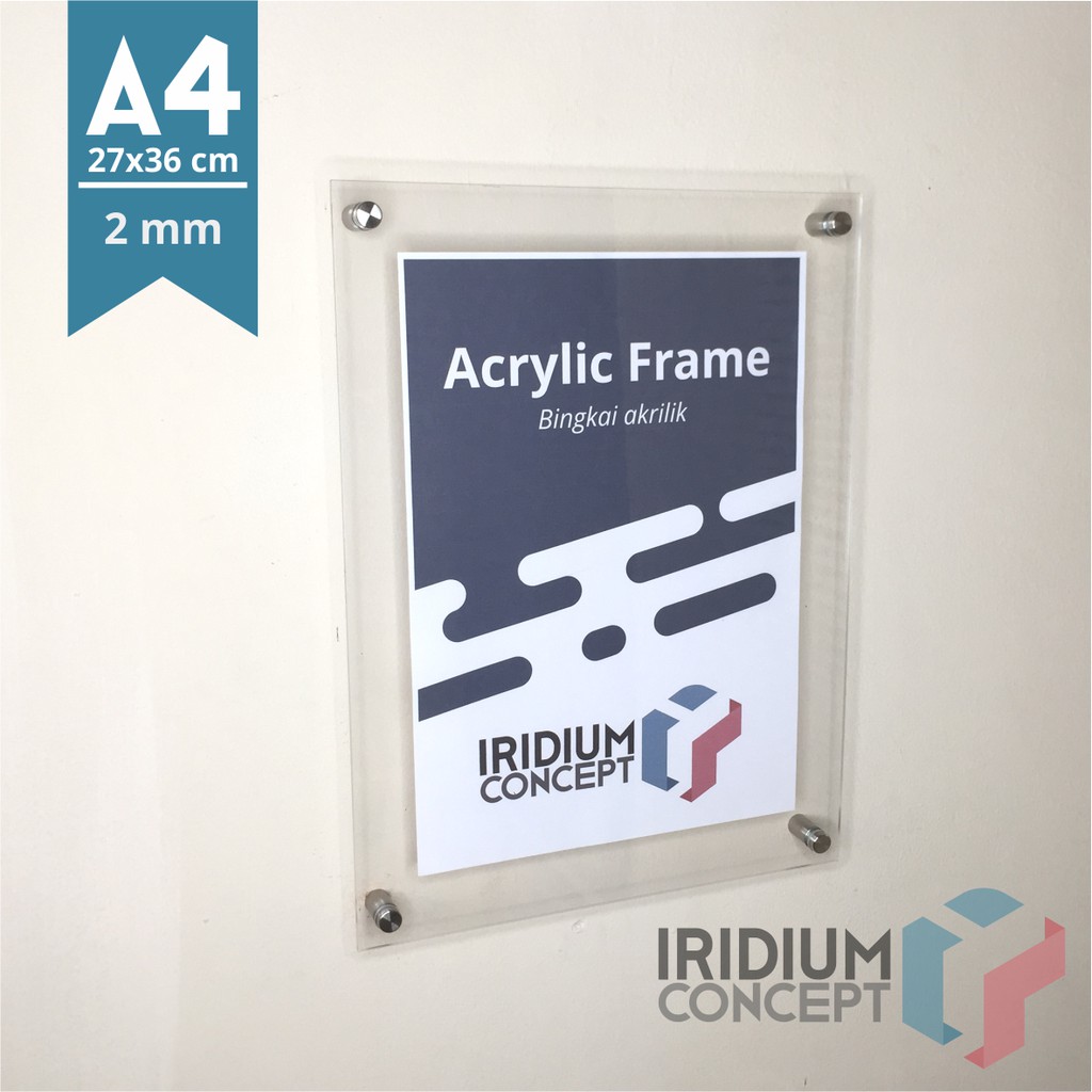 Mount dinding akrilik wall acrylic A4 custom bingkai figura frame | Shopee Indonesia