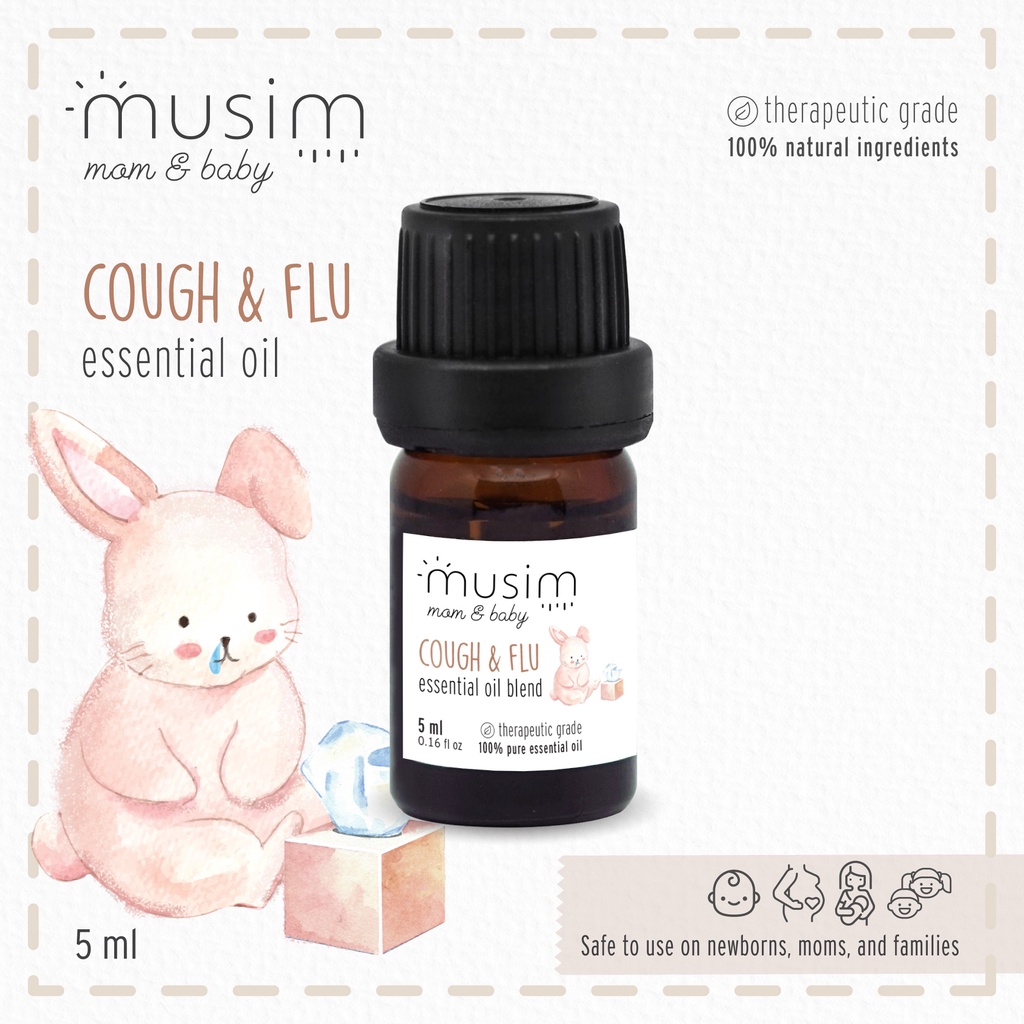 Jual Baby Kids Essential Oil Cough & Flu untuk Anak Batuk Pilek 5ml - MUSIM | Shopee Indonesia