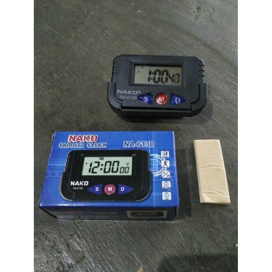 Jual Jam Digital NAKO NA-613D Bisa ditempel di Mobil Meja atau di mana ...
