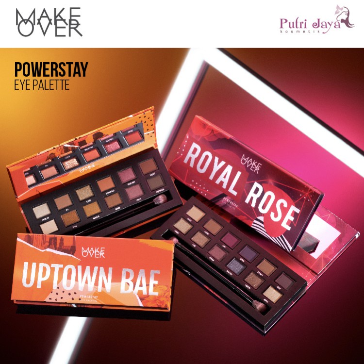 Jual MAKEOVER Powerstay Eye Pallete Uptown Bae- royal rose ( Eyeshadow ...