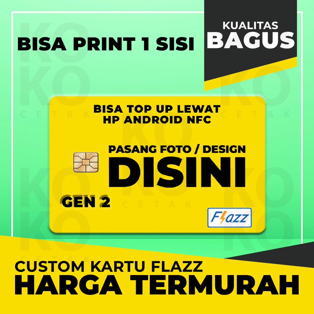 Jual Custom Kartu FLAZZ 1 sisi Bisa Cetak Foto / Gambar Bebas Gen 2 ...