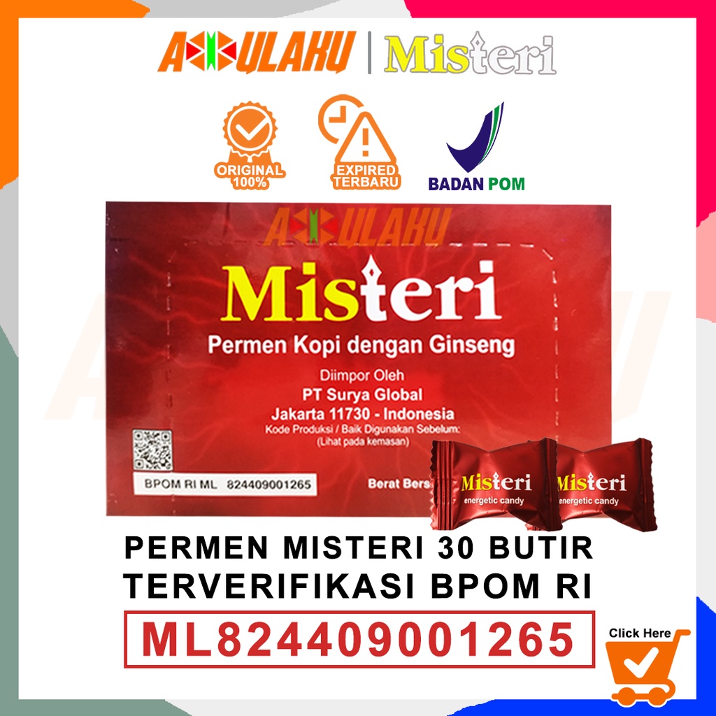 Jual MISTERI CANDY - PERMEN MISTERI PERMEN RASA KOPI ISI 30 PCS / BOX ...