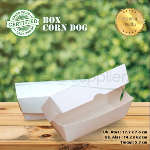Jual Box Corn Dog - Corndog | Model Rakit - PUTIH - (50 pcs) | Shopee ...