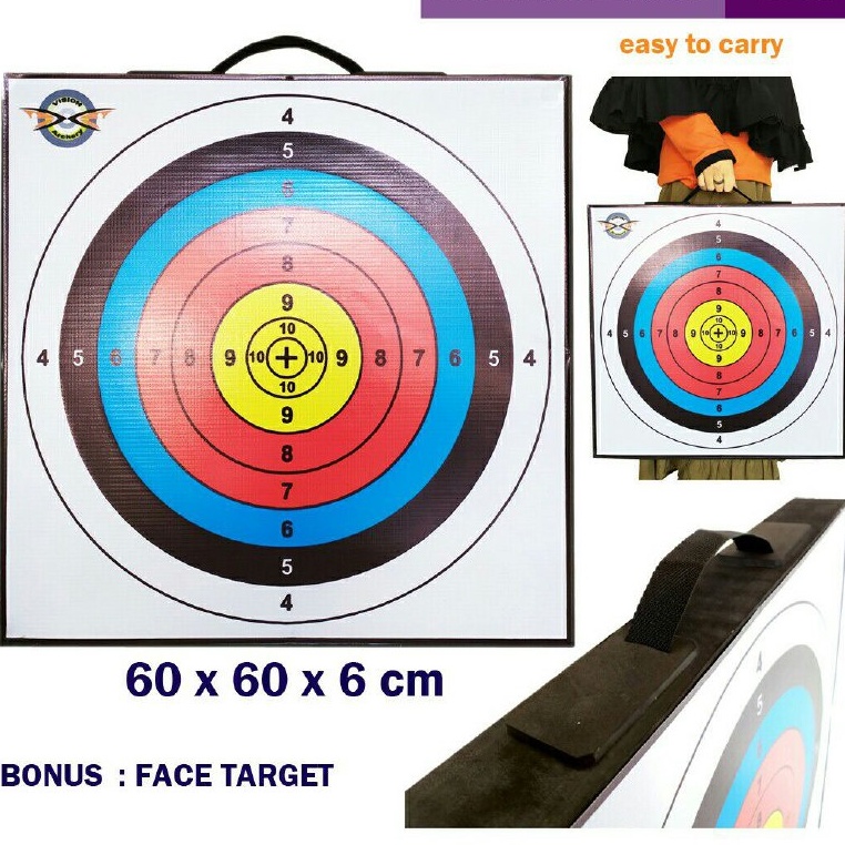 Jual Sasaran Target Panah 60x60x6cm | Bantalan Panahan Karet Spon Eva ...