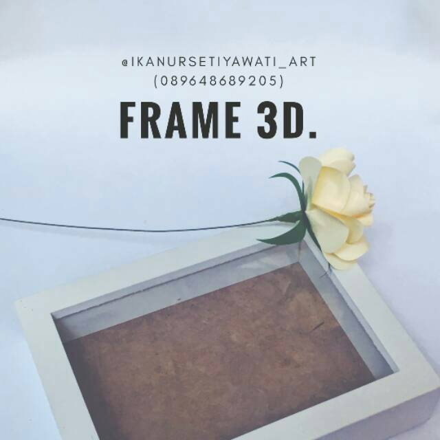 Jual Frame 3D 12R 30x40 cm FREE BUBBLE WRAP KACA/AKRILIK anti pecah ...