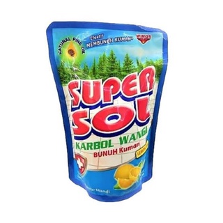 Jual SUPERSOL LEMON Carbol Wangi Pembersih Lantai Pouch 250ml (SUPER ...