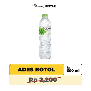 Jual Air Mineral ADES Botol 600ml (1 Botol) | Shopee Indonesia